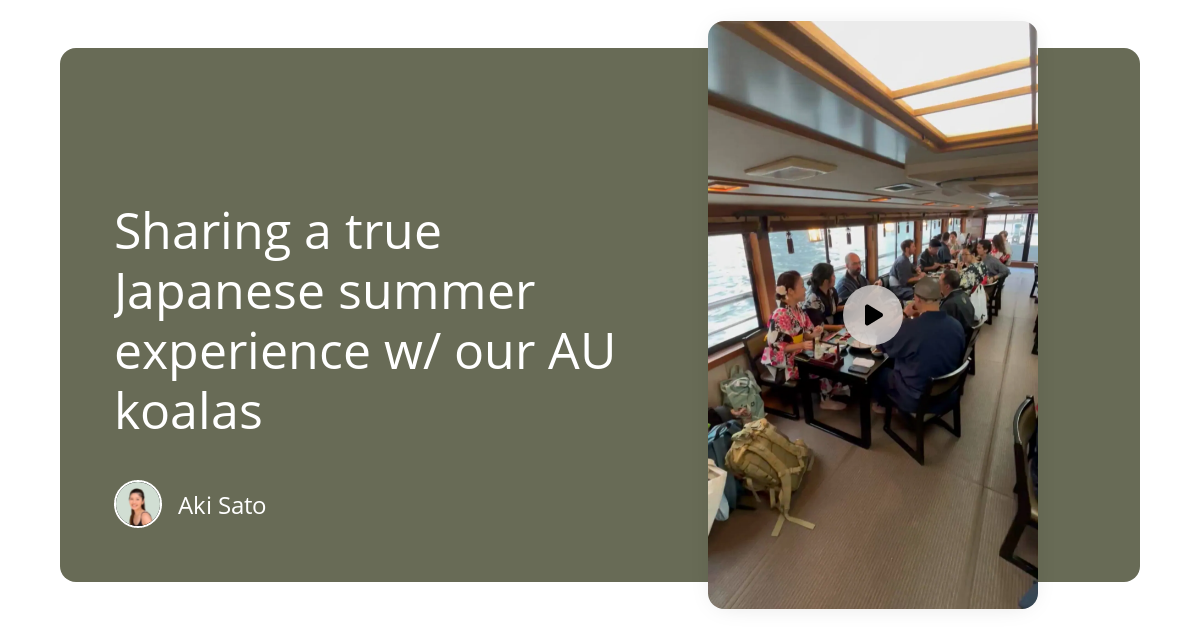 Sharing a true Japanese summer experience w/ our AU koalas - Team ...