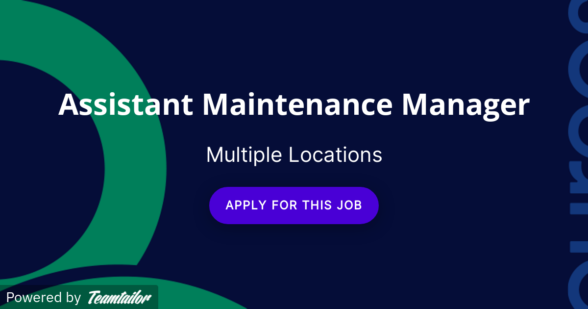 Assistant Maintenance Manager - Qureos Inc