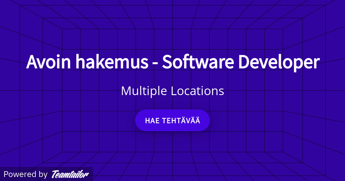 Avoin hakemus - Software Developer - Hion Digital