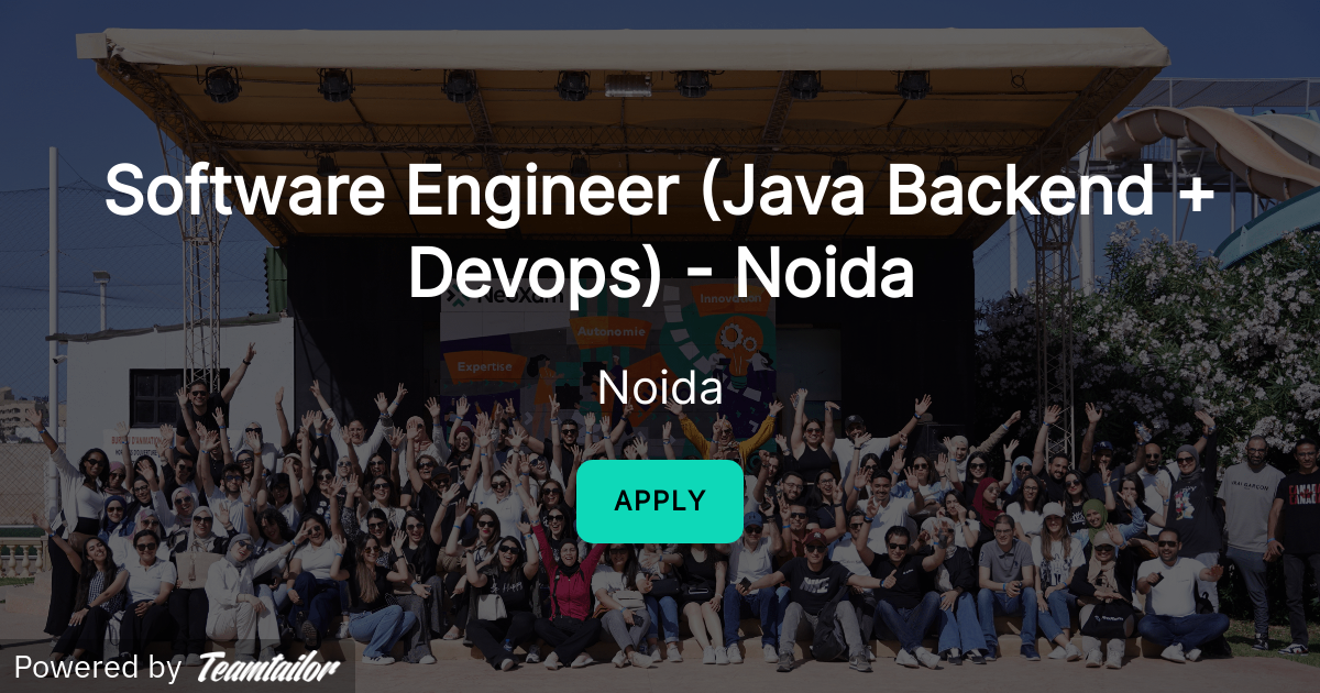 Software Engineer (Java Backend + Devops) - Noida - NeoXam