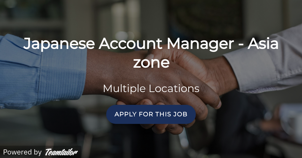 Japanese Account Manager - Asia zone - Jadeer
