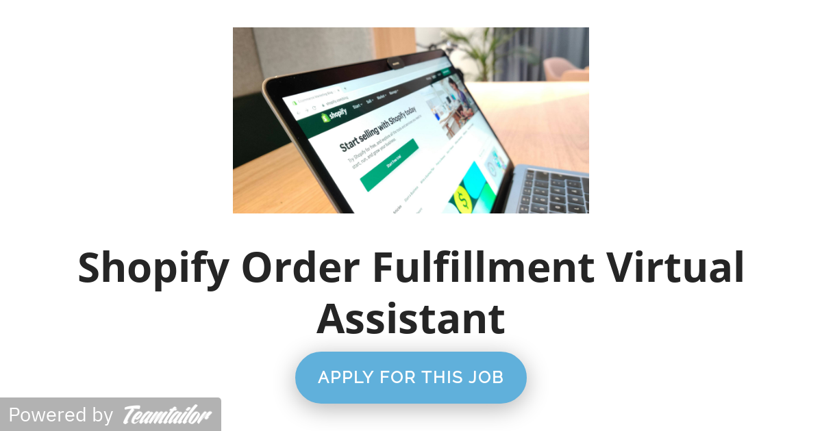 Shopify Order Fulfillment Virtual Assistant - GT Ecom BV