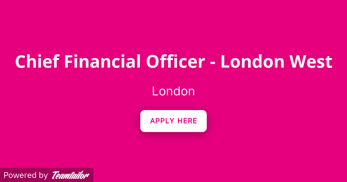 Chief Financial Officer - London West - The CFO Centre UK