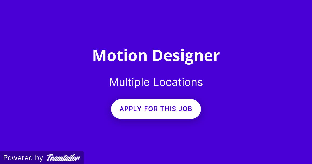 Motion Designer - Risk