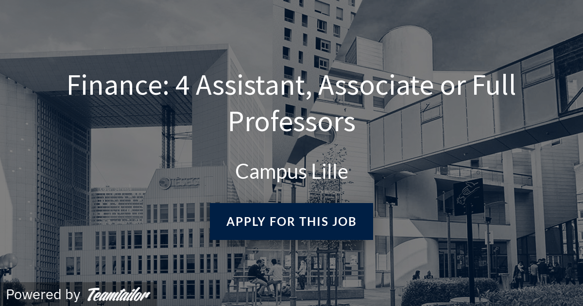Finance: 4 Assistant, Associate or Full Professors - IÉSEG School of ...