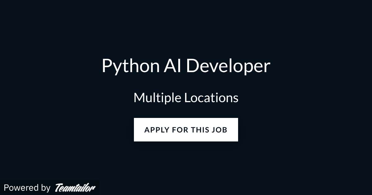 Python AI Developer - Imaginary Cloud