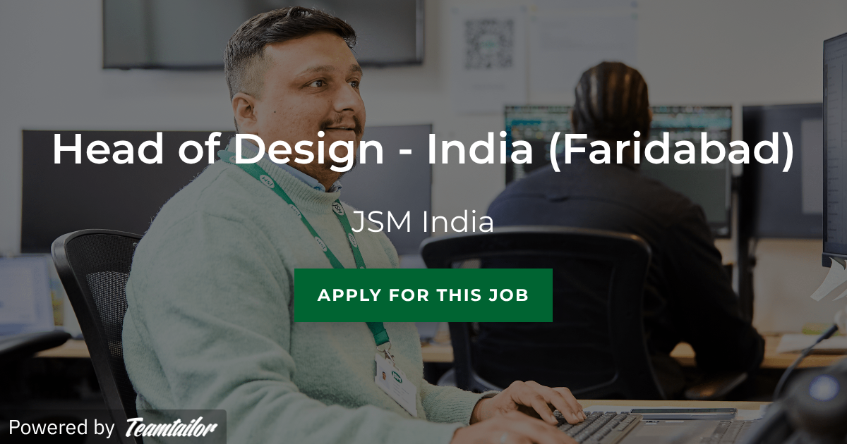 Head of Design - India (Faridabad) - JSM Group