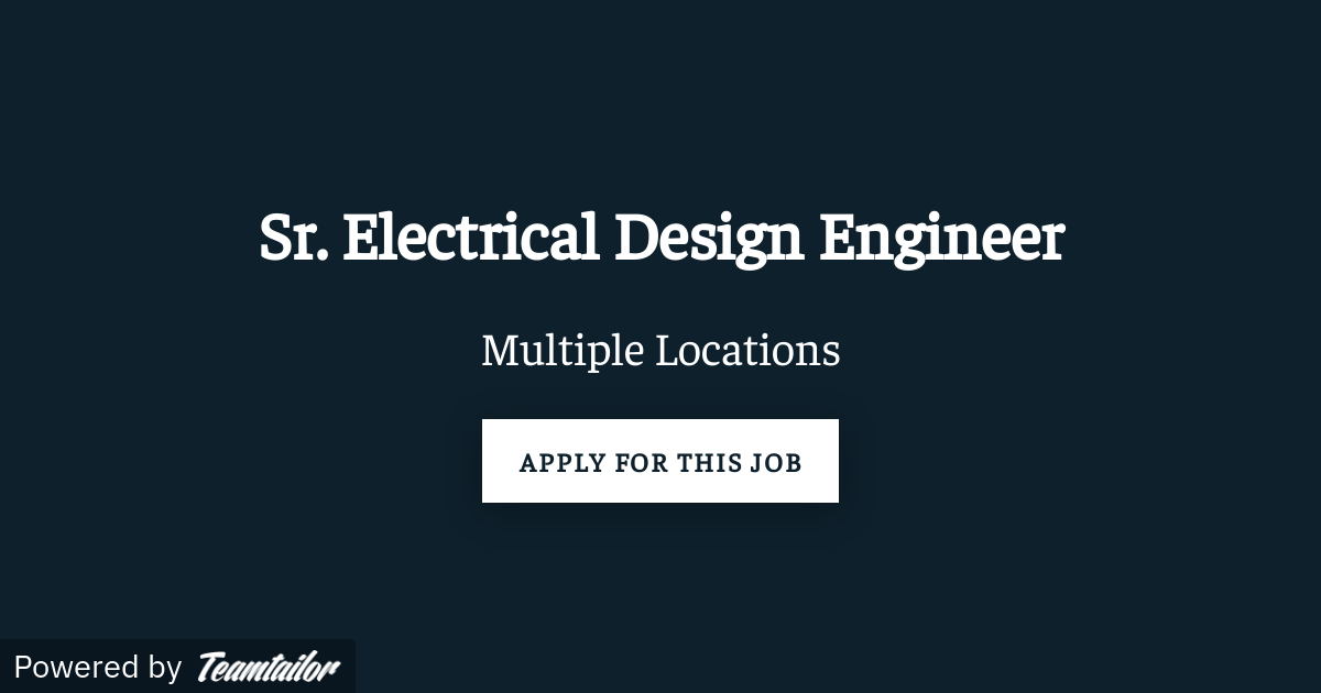 Sr. Electrical Design Engineer - Apollo Mechanical Contractors