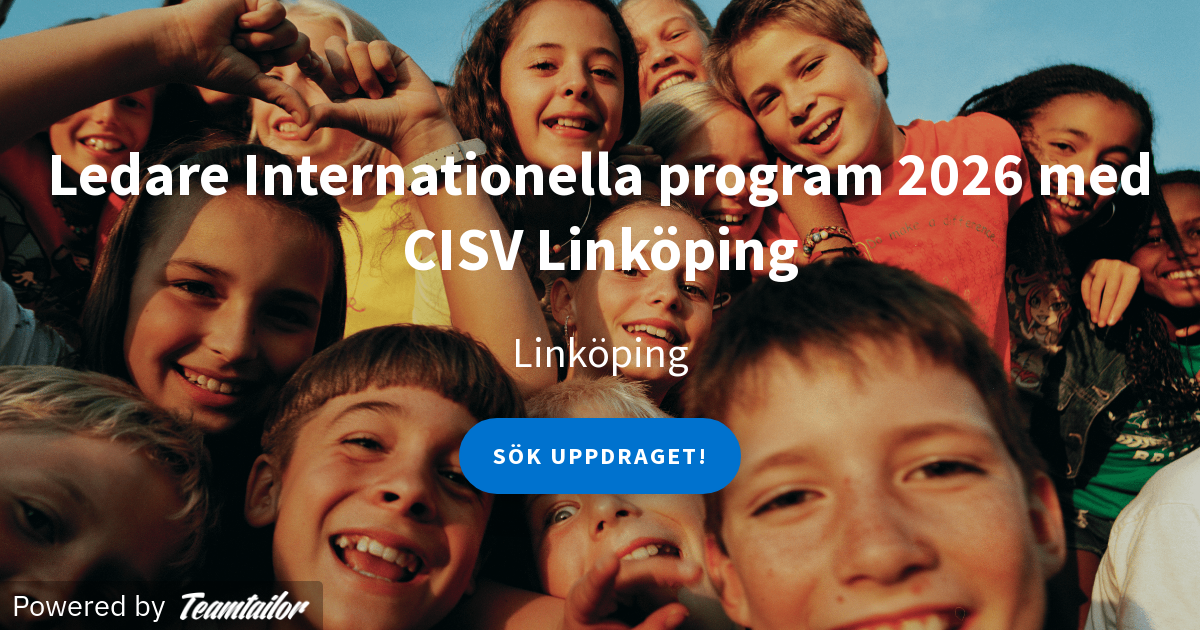 Ledare Internationella program 2026 med CISV Linköping - CISV Sweden