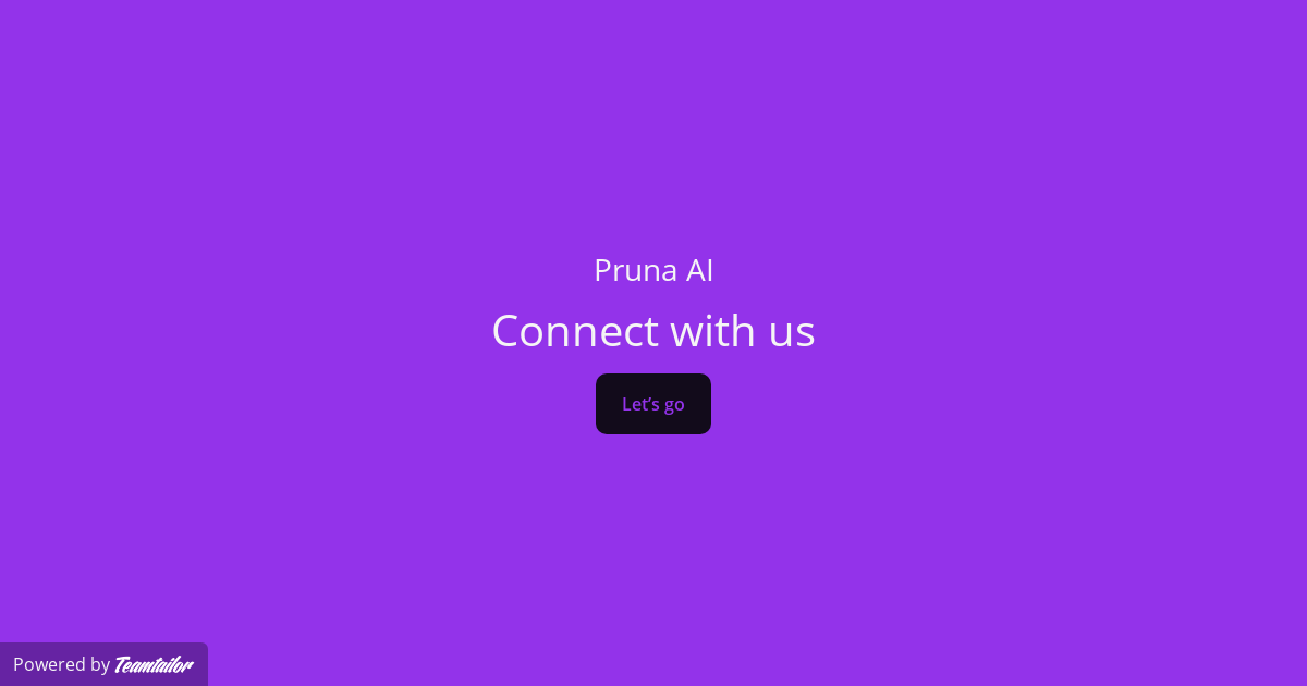 Pruna AI – Connect