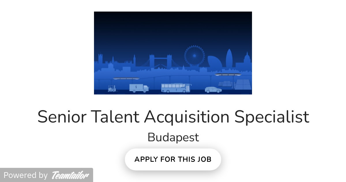 Senior Talent Acquisition Specialist - BYD Europe