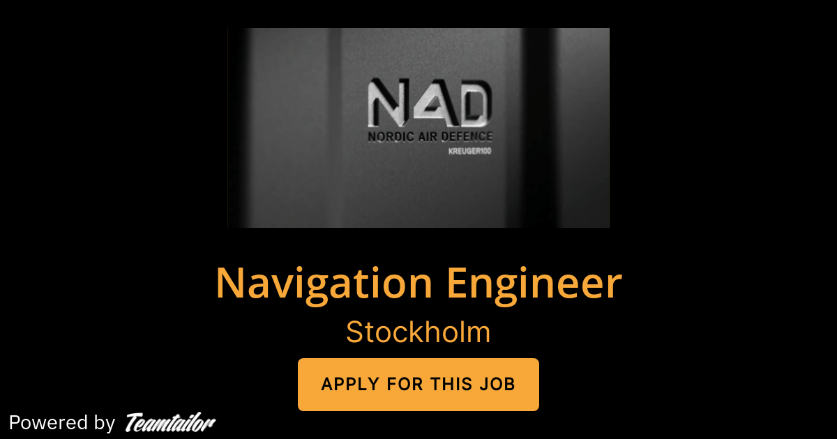 Navigation Engineer - Nordic Air Defence