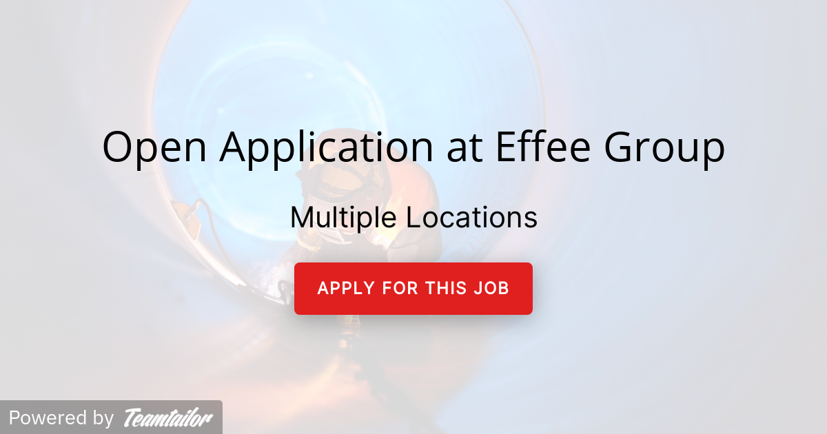 Open Application at Effee Group - Effee