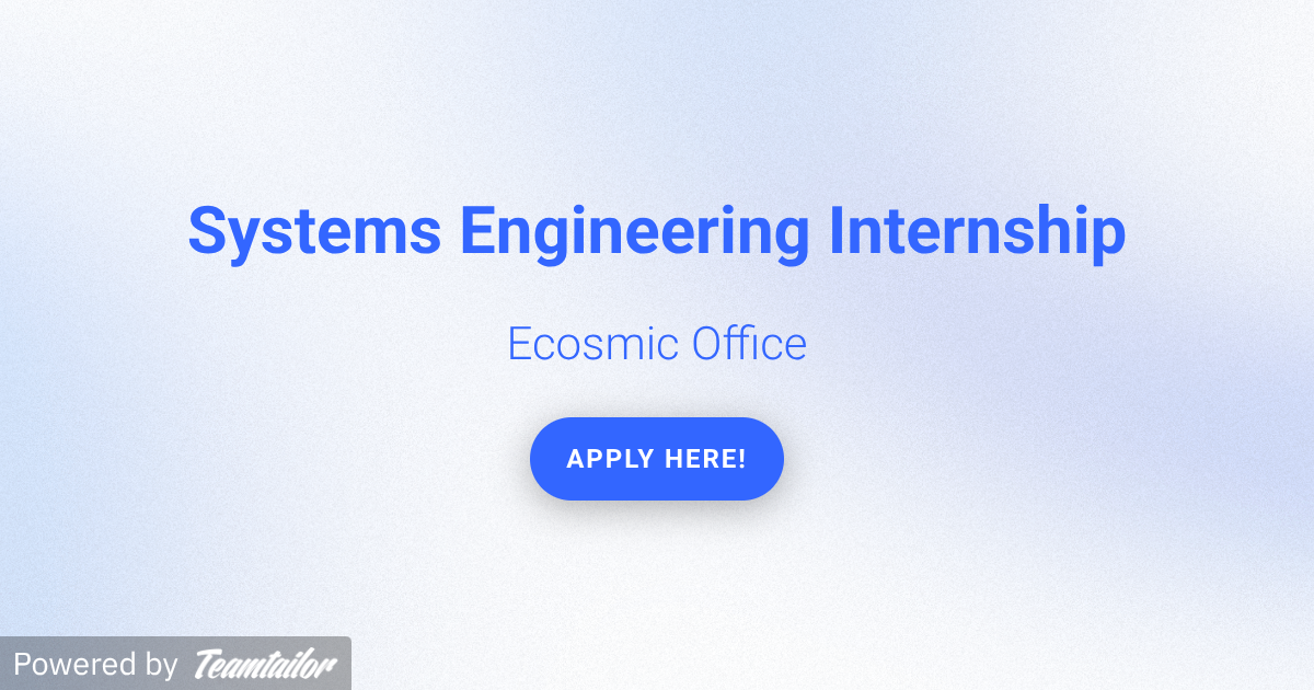 Systems Engineering Internship - Ecosmic