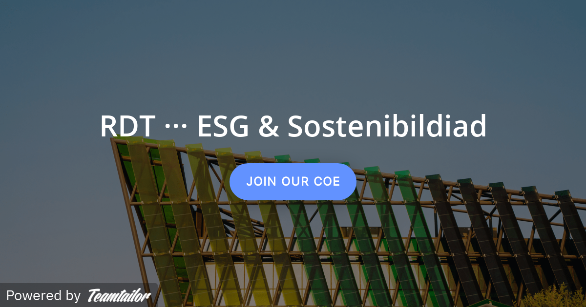 CoE ESG & Sustainability - RDT