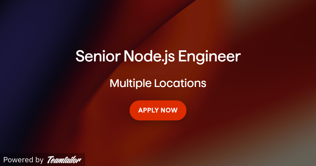 Senior Node.js Engineer - Avenga