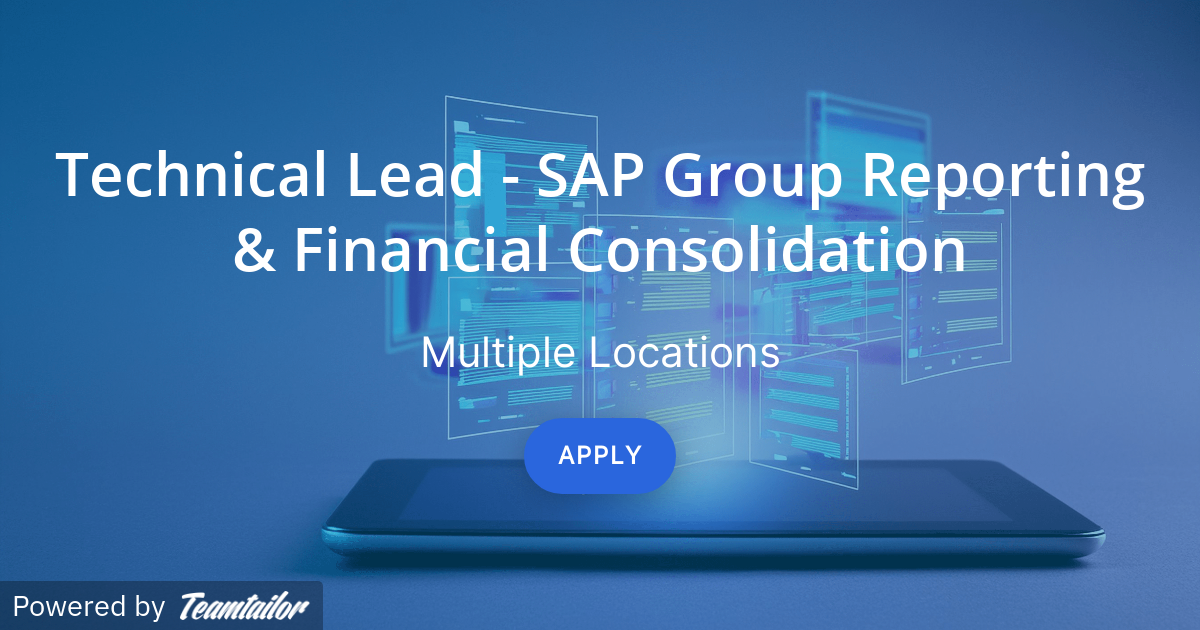 Technical Lead - SAP Group Reporting & Financial Consolidation - SDG Group