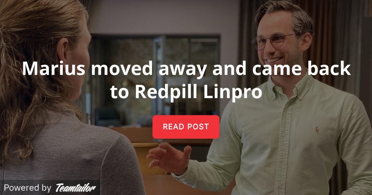 Marius moved away and came back to Redpill Linpro - Posts - Redpill Linpro