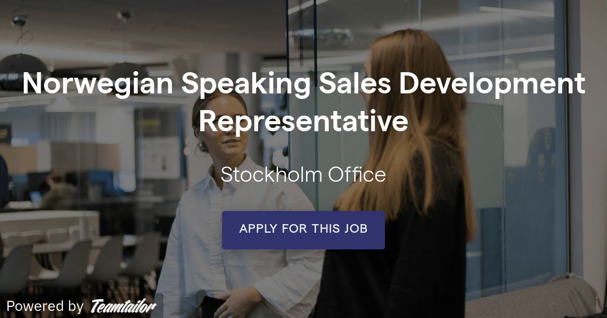 Norwegian Speaking Sales Development Representative - Tendium