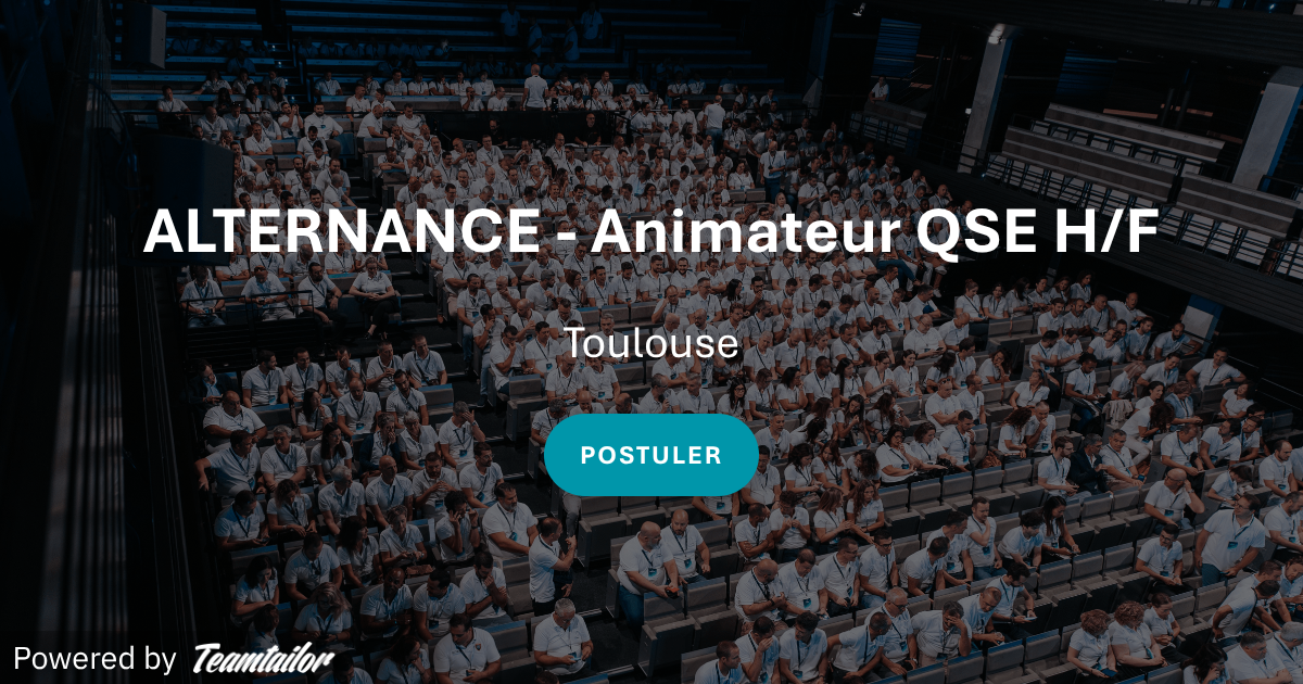 ALTERNANCE - Animateur(trice) QSE H/F - Snef