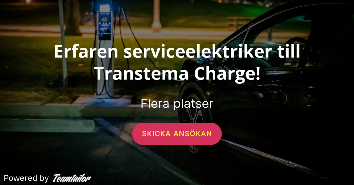 Erfaren serviceelektriker till Transtema Charge! - Ed:Za