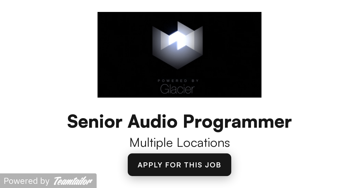 Senior Audio Programmer - IOI