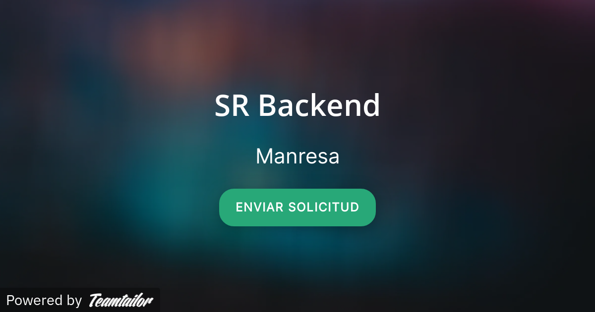 SR Backend - UVE Solutions