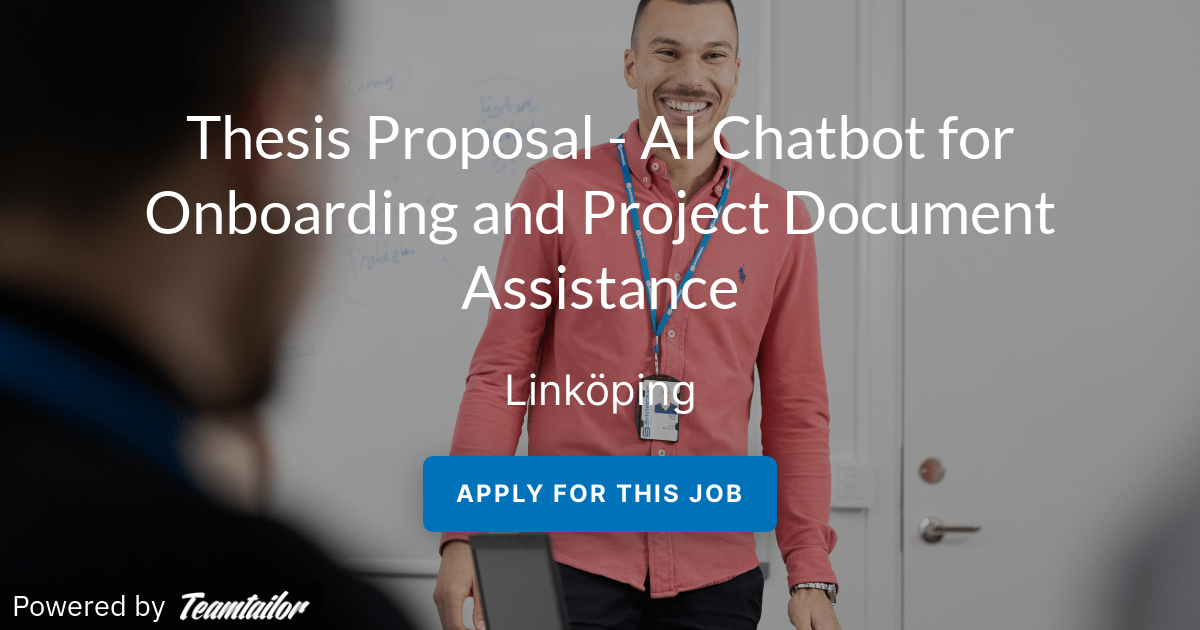 Thesis Proposal - AI Chatbot for Onboarding and Project Document ...