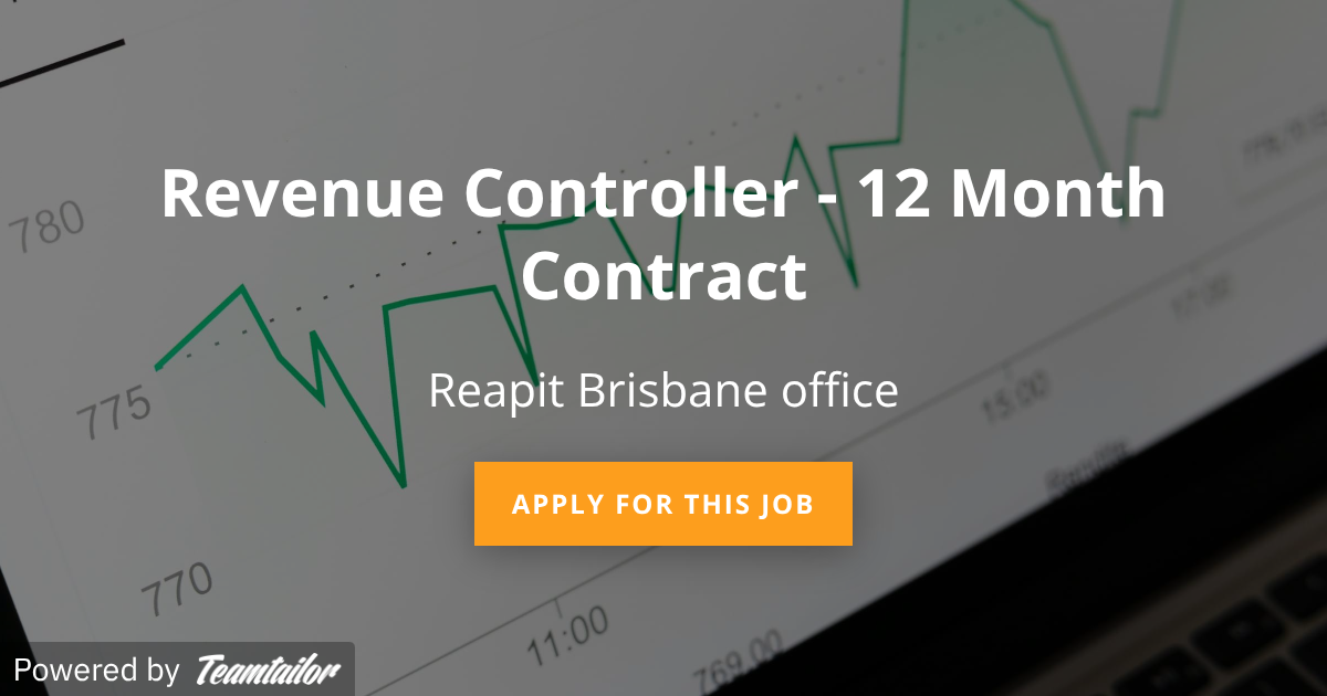 Revenue Controller - 12 Month Contract - Reapit ANZ