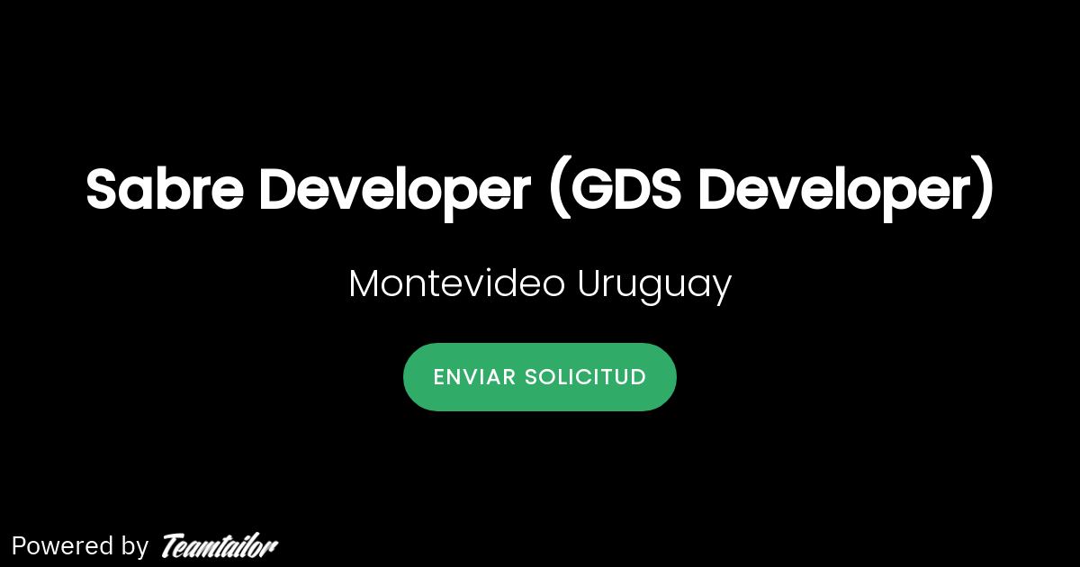 Sabre Developer (GDS Developer) - Zonamerica