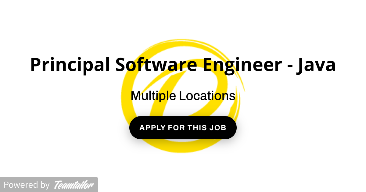 Principal Software Engineer - Java - Sportserve