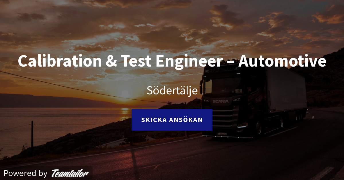 Calibration & Test Engineer – Automotive - WeQuel