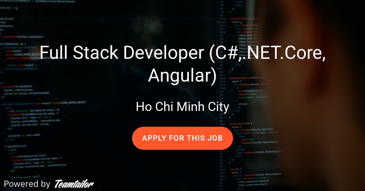 Full Stack Developer (C#,.NET.Core, Angular) - TecAlliance