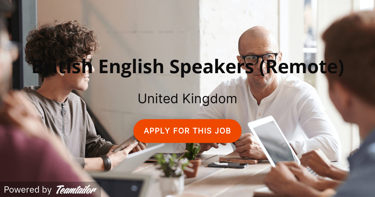 British English Speakers (Remote) - Sigma Group