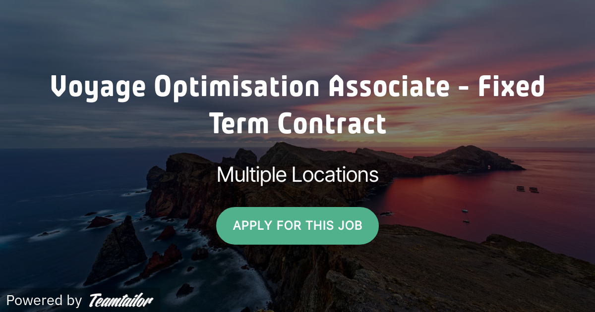 Voyage Optimisation Associate - Fixed Term Contract - ZeroNorth