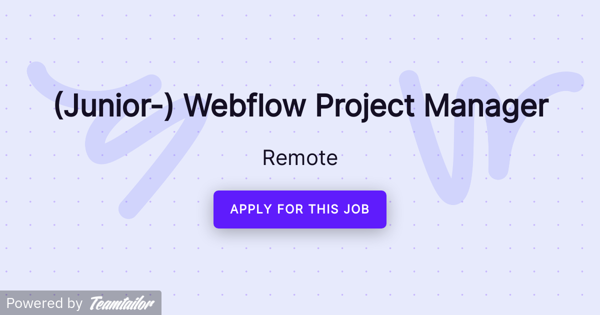 (Junior-) Webflow Project Manager - magier