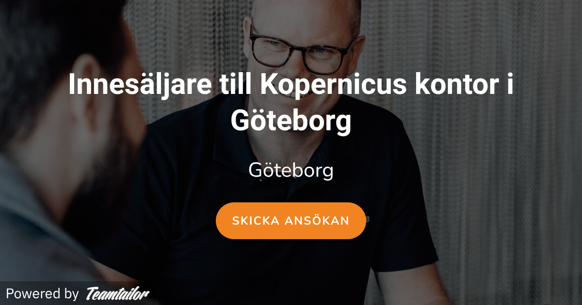 Innesäljare till Kopernicus kontor i Göteborg - Kopernicus