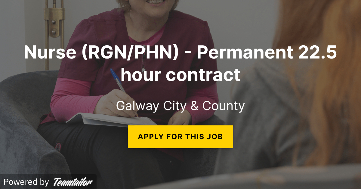 Nurse (RGN/PHN) - Permanent 22.5 hour contract - Galway Simon Community