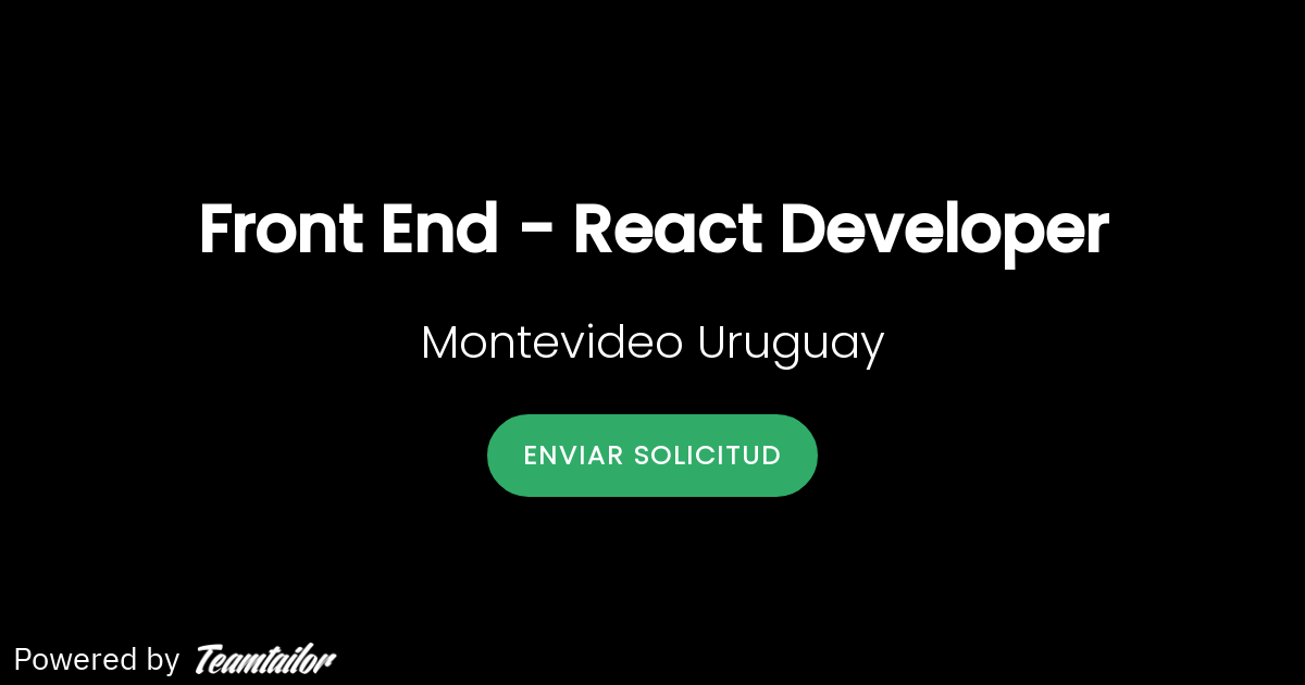 Front End - React Developer - Zonamerica