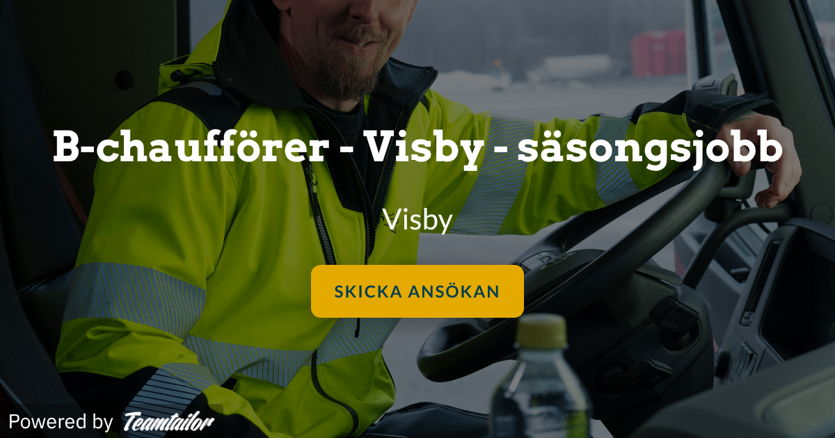 B-chaufförer - Visby - säsongsjobb - Spendrups