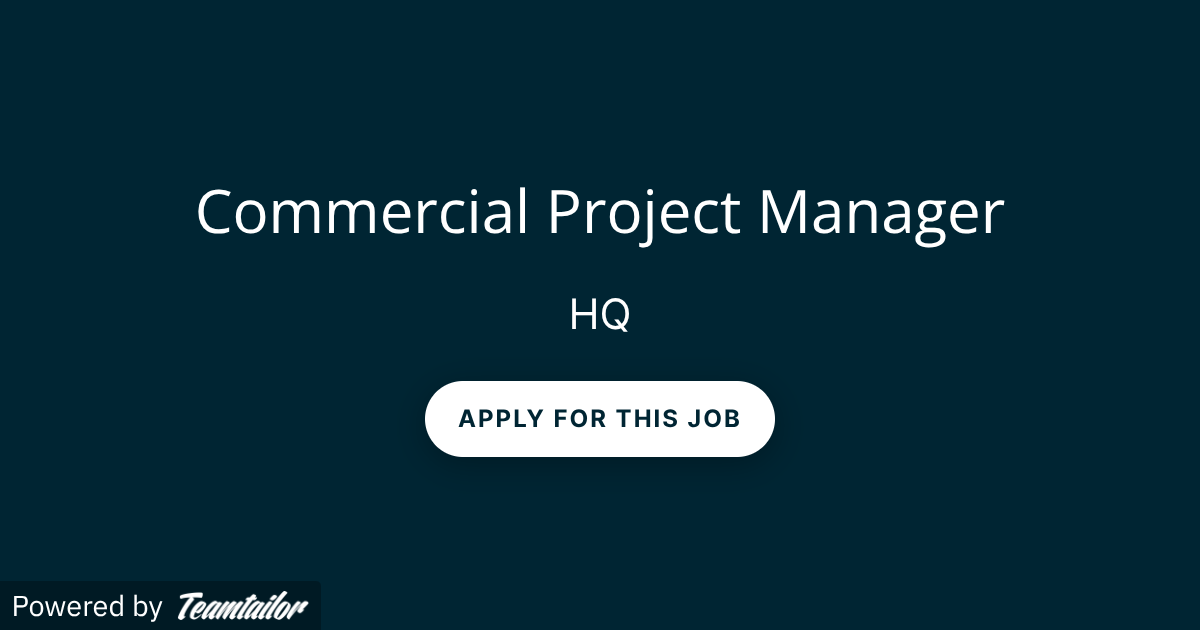 Commercial Project Manager - Zapp