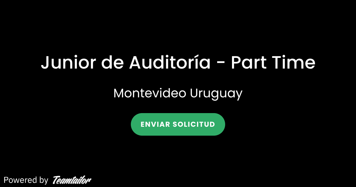 Junior de Auditoría - Part Time - Zonamerica