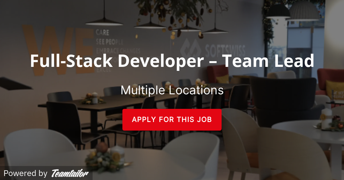 Full-Stack Developer – Team Lead - SOFTSWISS