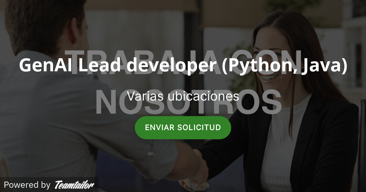 GenAI Lead developer (Python, Java) - Kapres Technology, S.L.