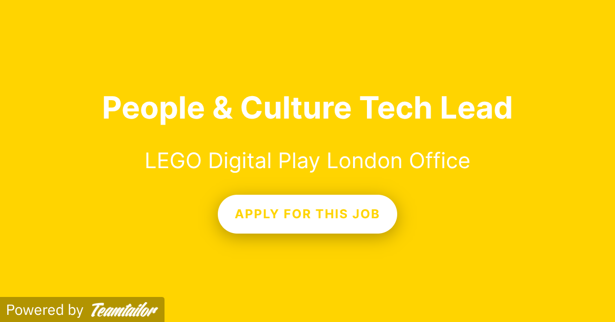 People & Culture Tech Lead - LEGO Digital Play
