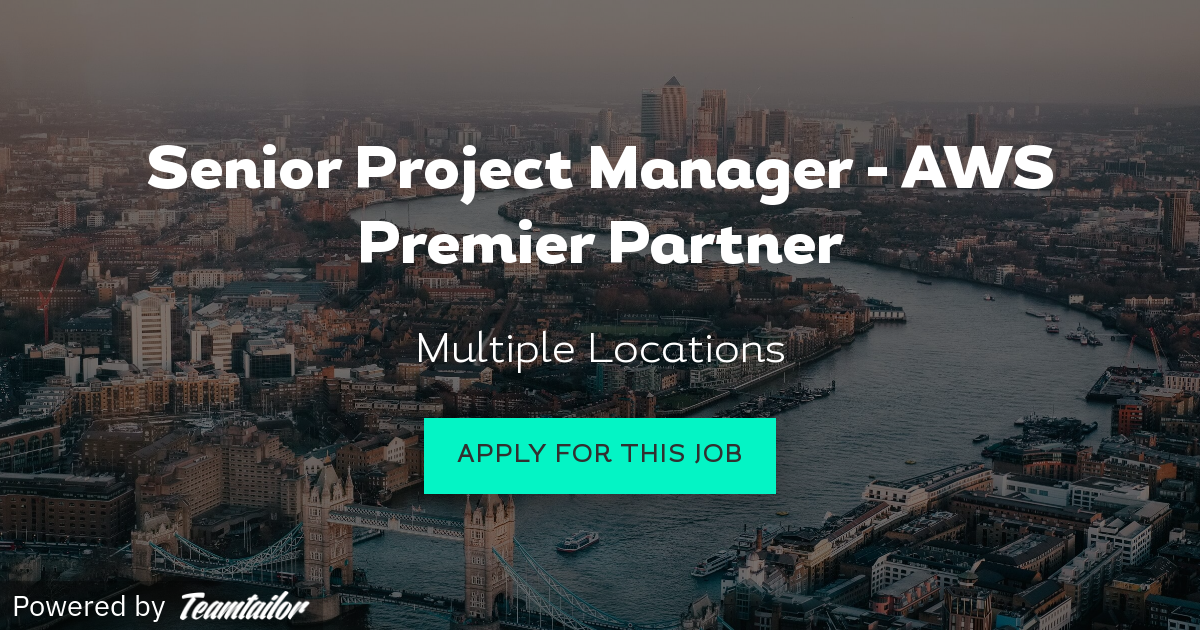Senior Project Manager - AWS Premier Partner - Cloud Bridge Tech ...