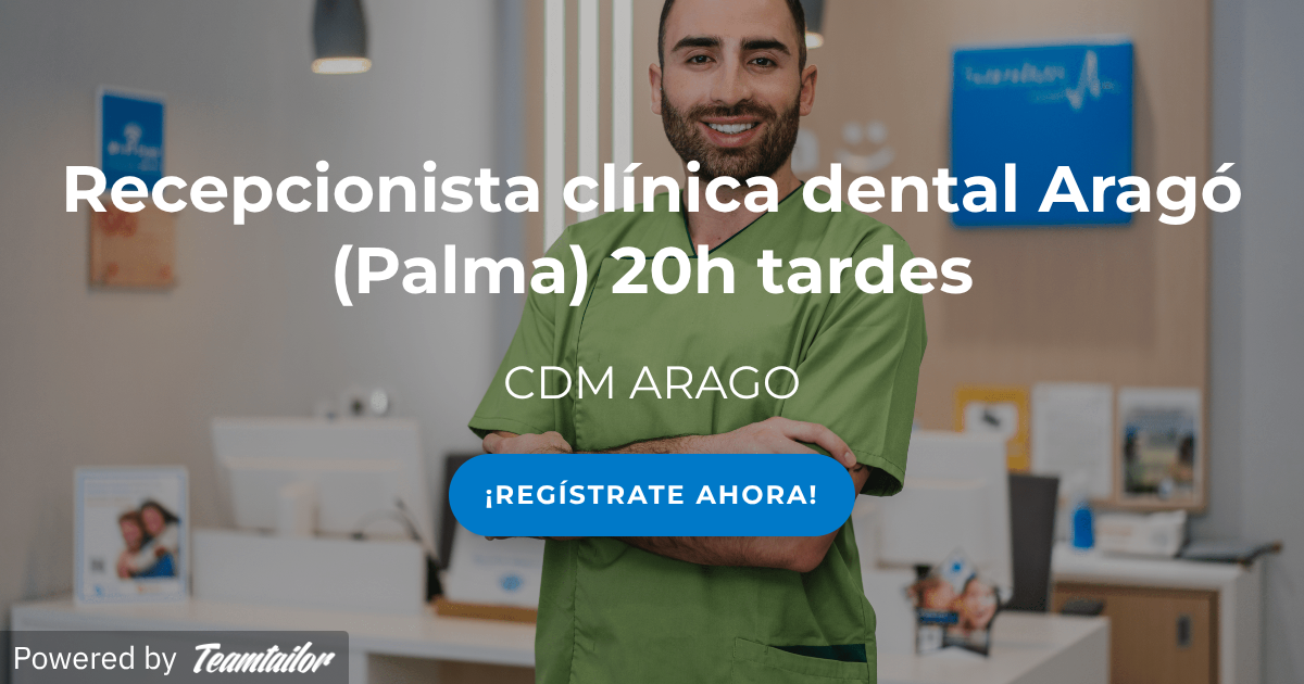 Recepcionista clínica dental Aragó (Palma) 20h tardes - Sanitas
