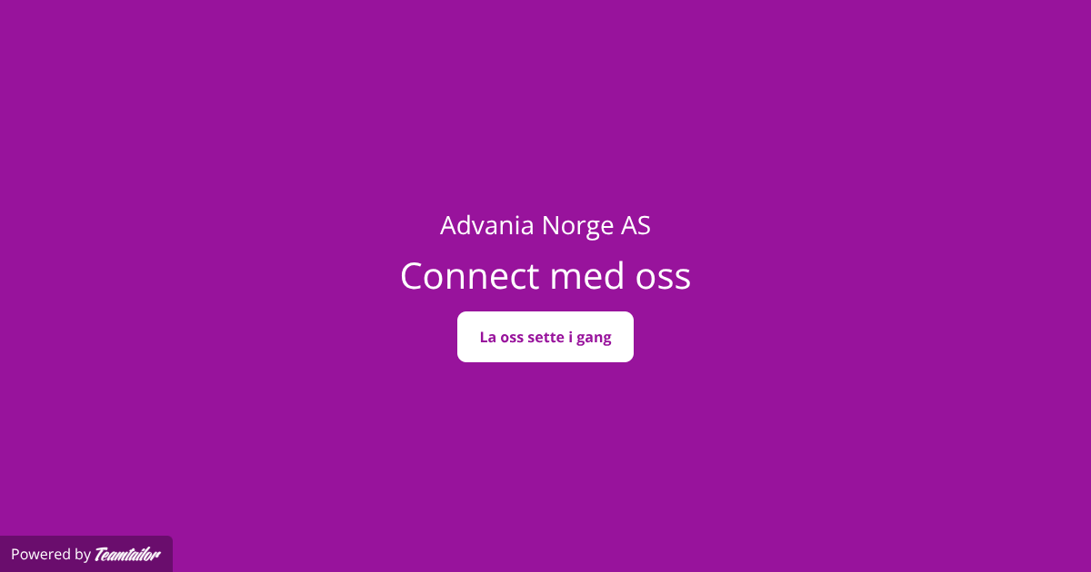 Advania Norge AS – Connect