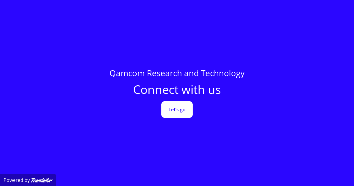 Qamcom Research and Technology – Connect