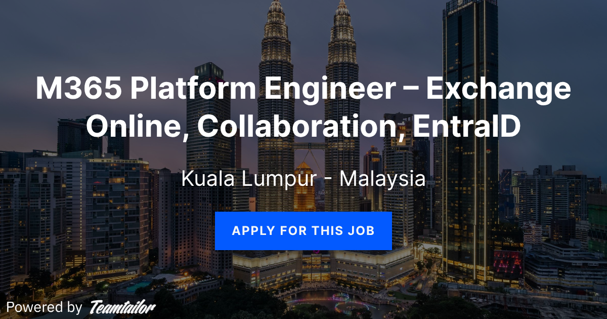 M365 Platform Engineer – Exchange Online, Collaboration, EntraID - Ekco